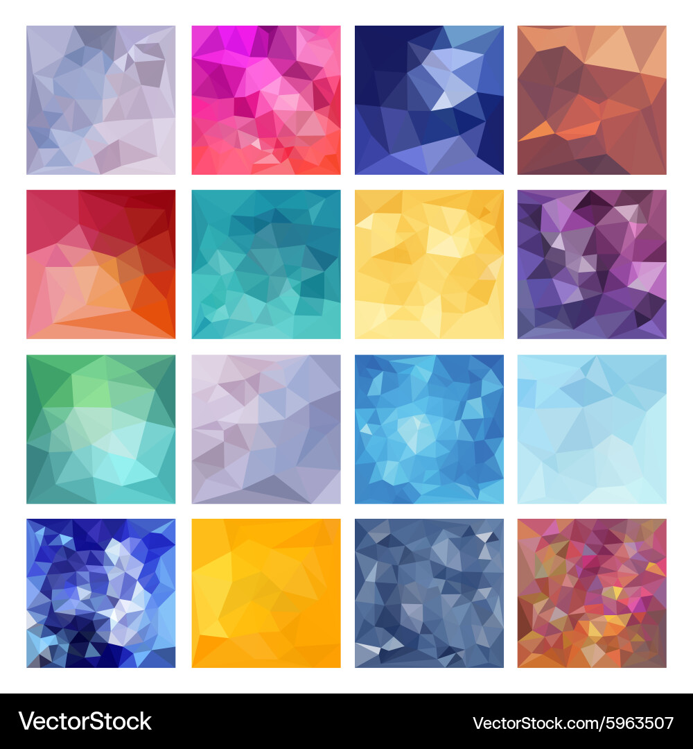 Geometric Polygonal Backgrounds Royalty Free Vector Image