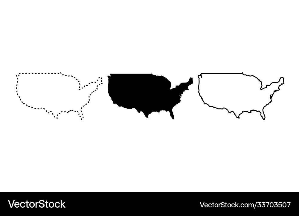 High detailed map - united states Royalty Free Vector Image
