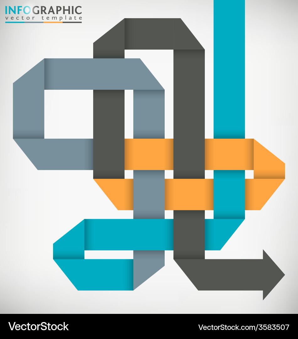 Interlaced ribbon Royalty Free Vector Image - VectorStock