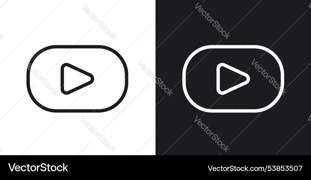 Play button icon set Royalty Free Vector Image