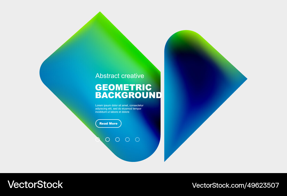 Square and triangle design with fluid gradients Vector Image