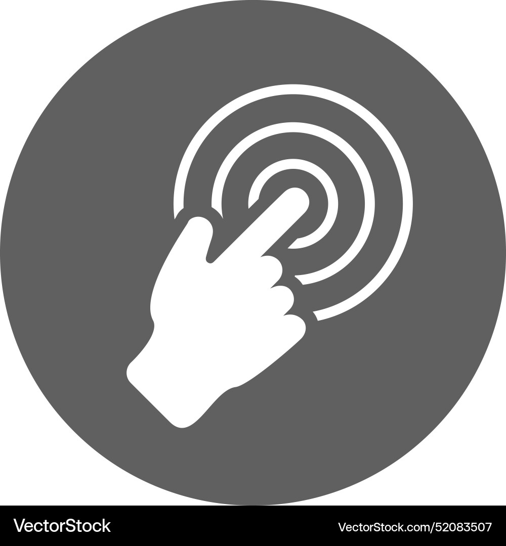 Touch line icon hand Royalty Free Vector Image