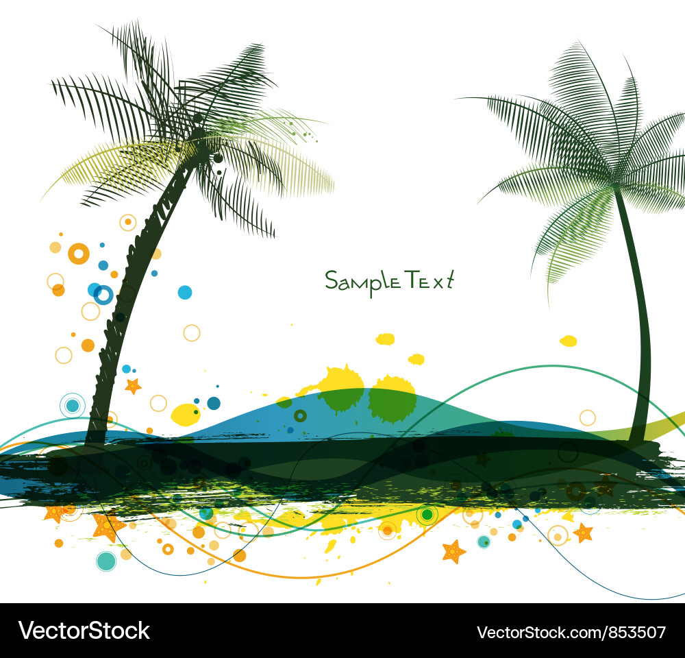 Tropical Splash Background Royalty Free Vector Image
