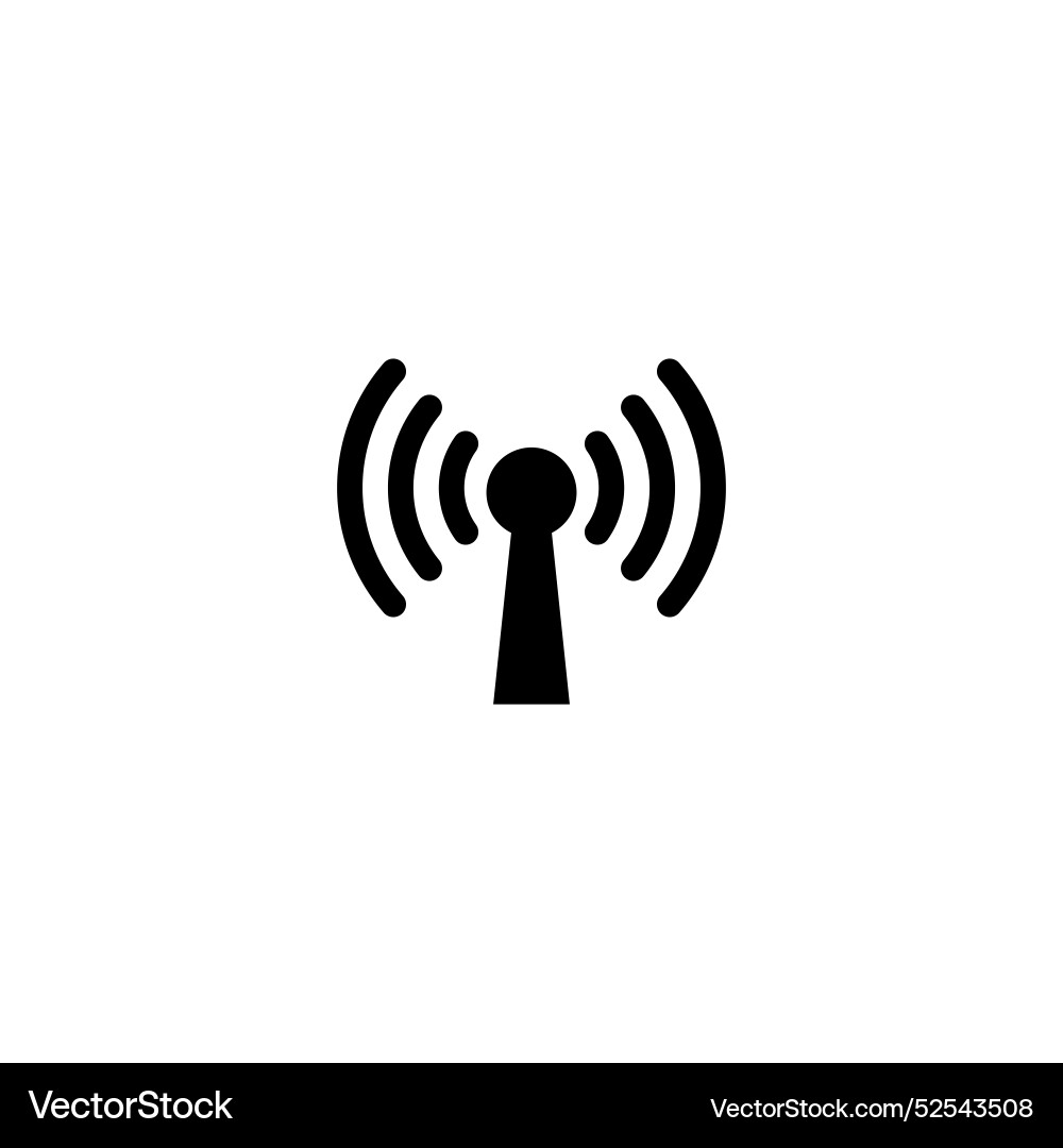 Black wi-fi signal icon for internet access Vector Image
