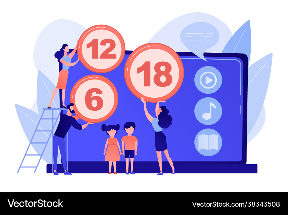 Content rating system concept Royalty Free Vector Image