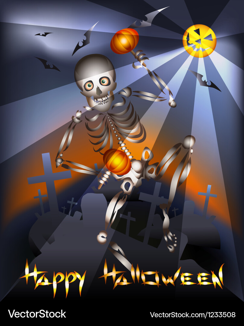 Dancing skeleton Royalty Free Vector Image - VectorStock