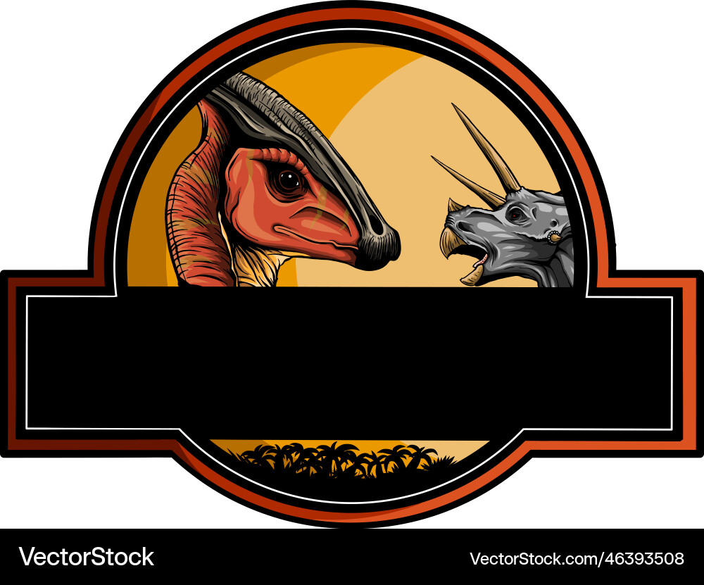 Dinosaur logo icon design for brand Royalty Free Vector