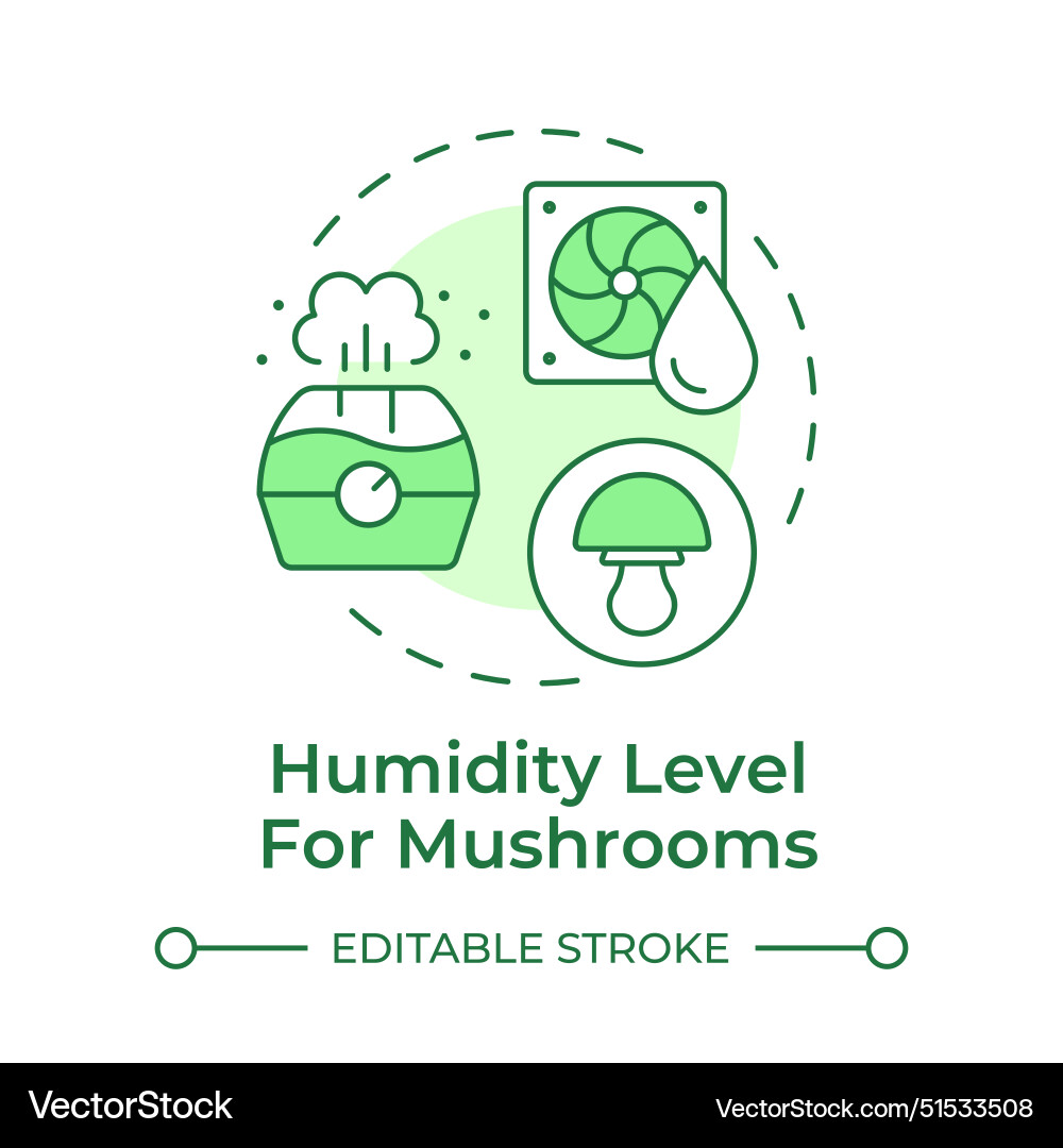 Humidity level soft green concept icon Royalty Free Vector