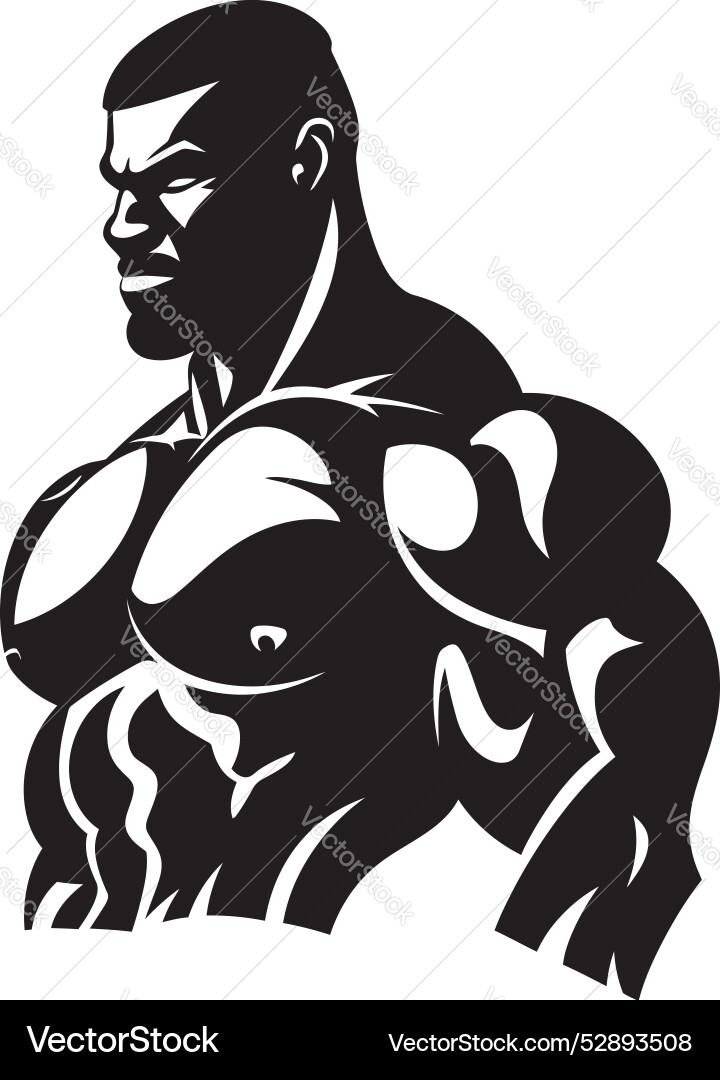 Inkwell inspiration monochrome bodybuilder craft Vector Image