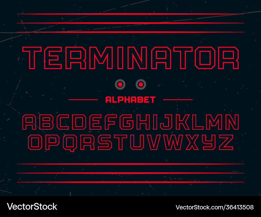 Modernes professionelles Alphabet mit Latin Vektorbild