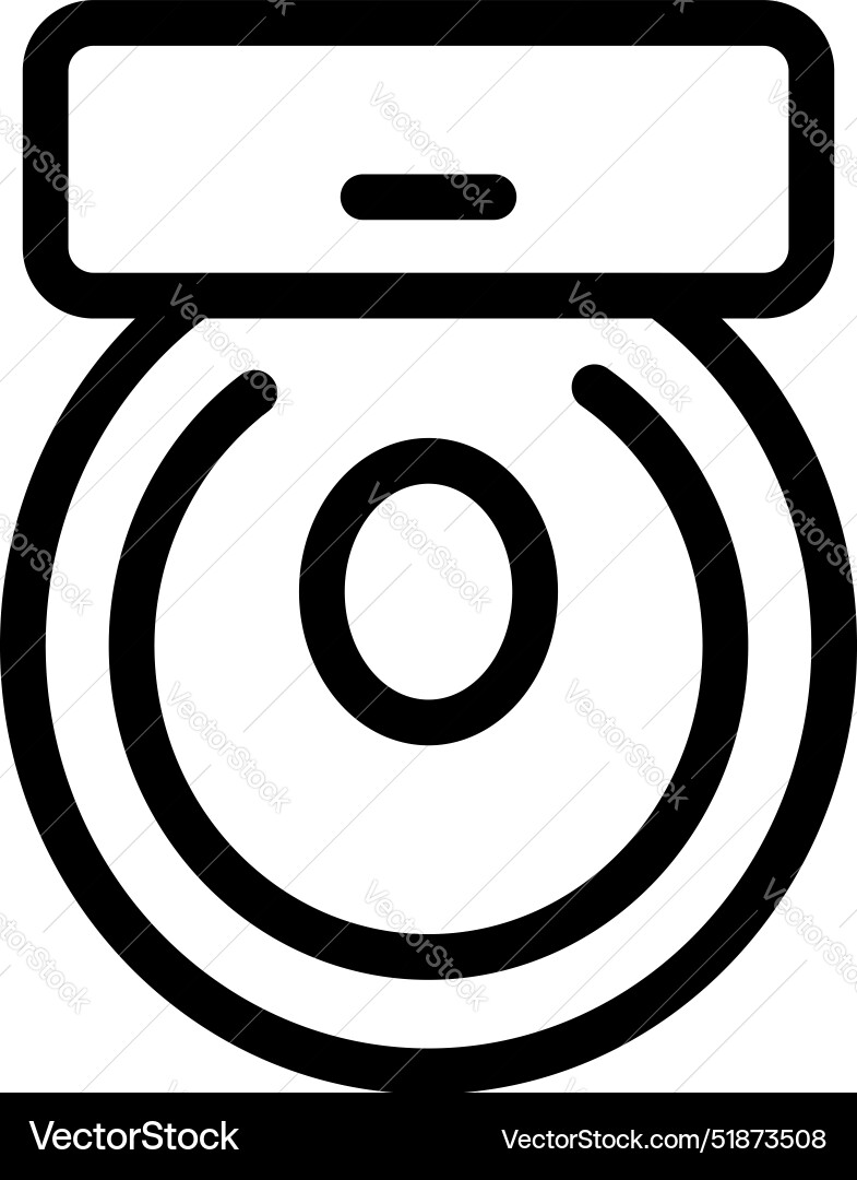 Modern smart toilet bowl icon with automatic Vector Image
