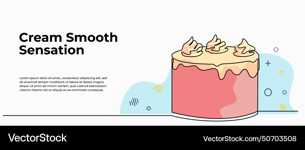 Setrobeberry cake covered Royalty Free Vector Image