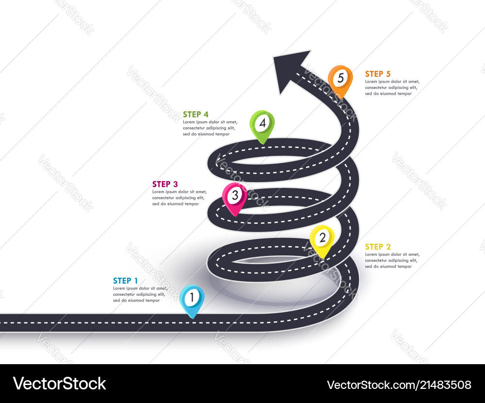 Spiral Road to Success Royalty Free Vector Image