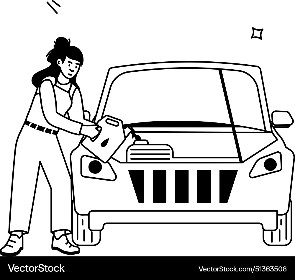 Vehicle service flat Royalty Free Vector Image