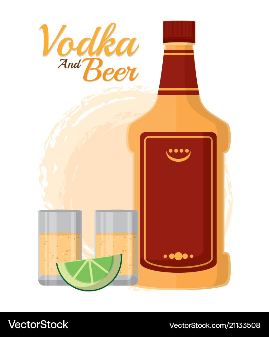 Vodka and beer Royalty Free Vector Image - VectorStock