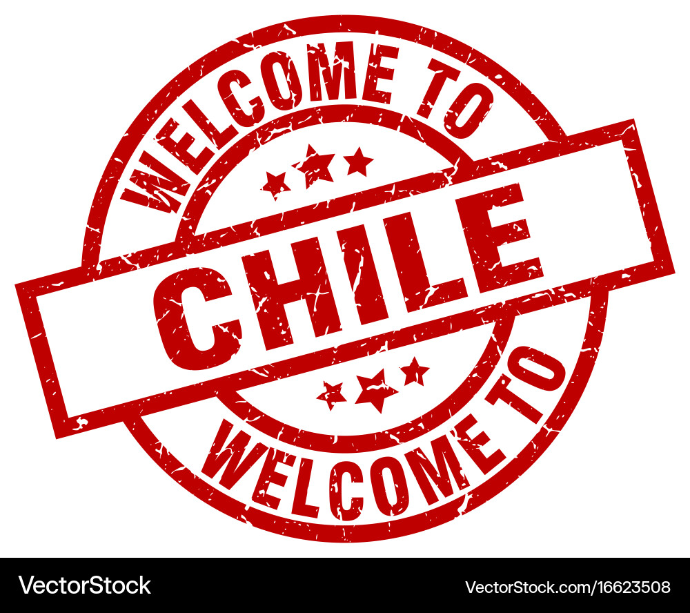 Welcome to chile red stamp Royalty Free Vector Image