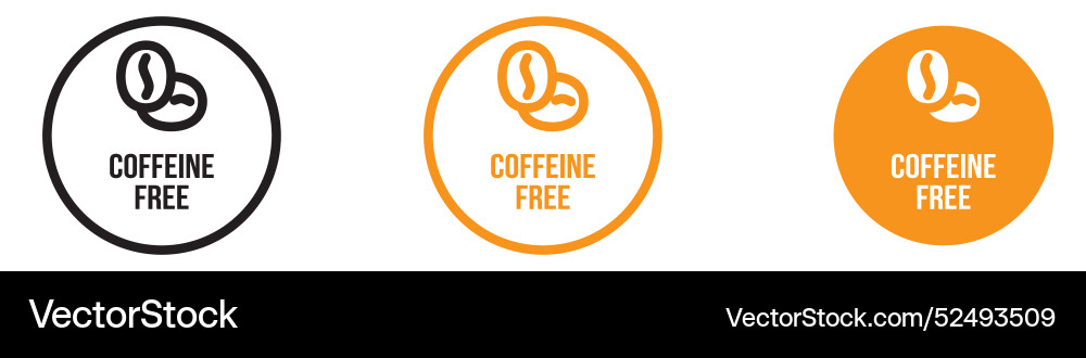 Caffeine-free icon representing health-conscious Vector Image