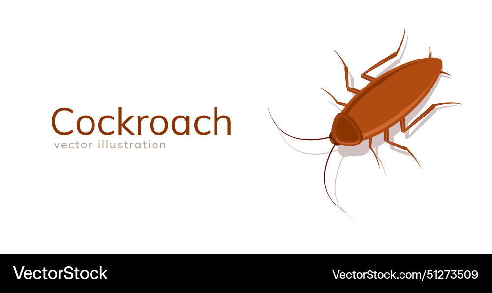 Cockroach bug icon roach silhouette insect Vector Image