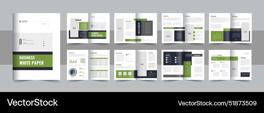Corporate business white paper template design Vector Image