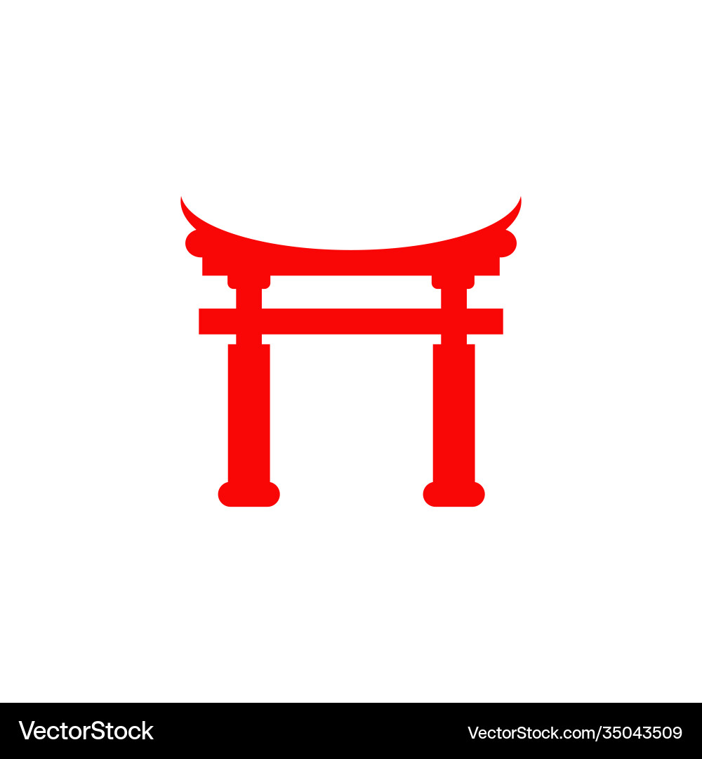 Dojo building icon logo design template Royalty Free Vector