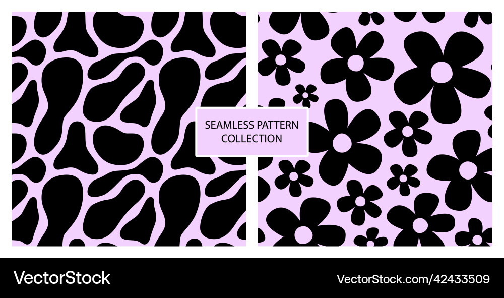 Retro Daisy Spot Pattern Royalty Free Vector Image