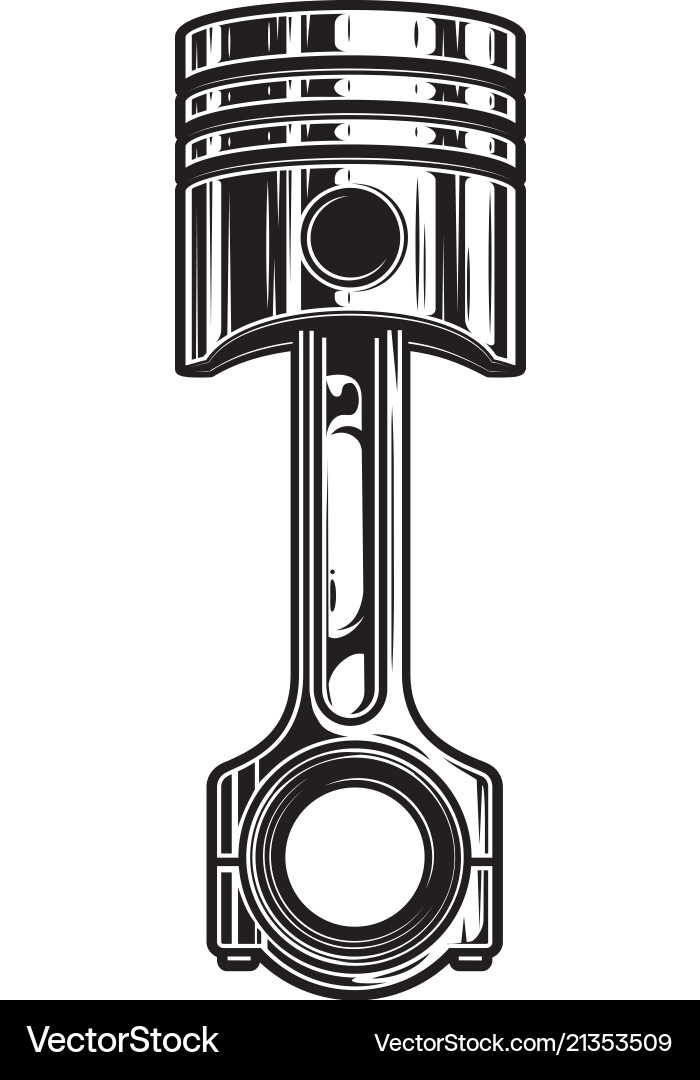 Vintage Piston Illustration Royalty Free Vector Image