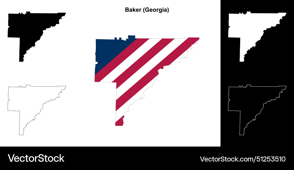 Baker outline map Royalty Free Vector Image - VectorStock
