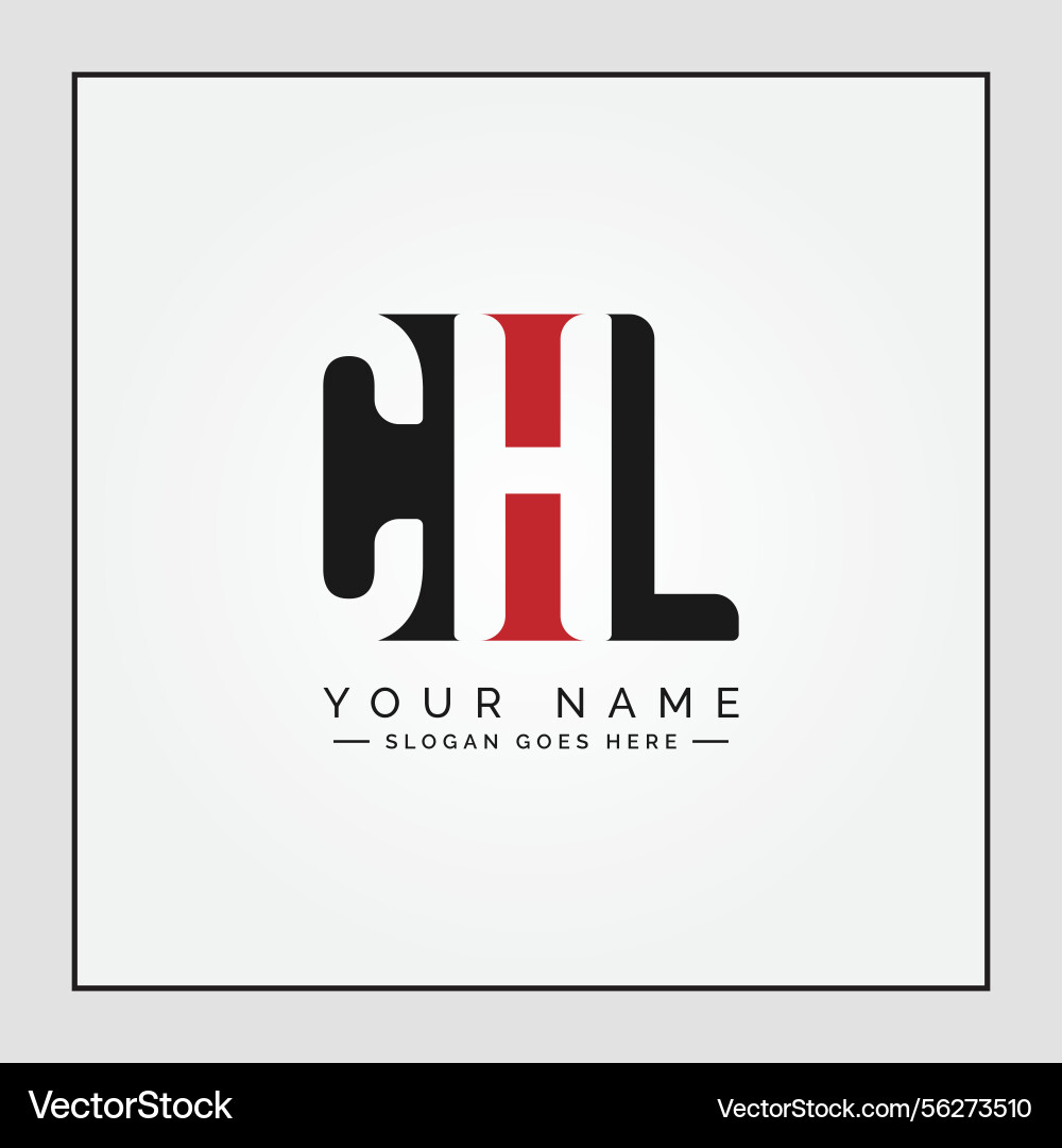 Chl initial letter logo - simple monogram Vector Image