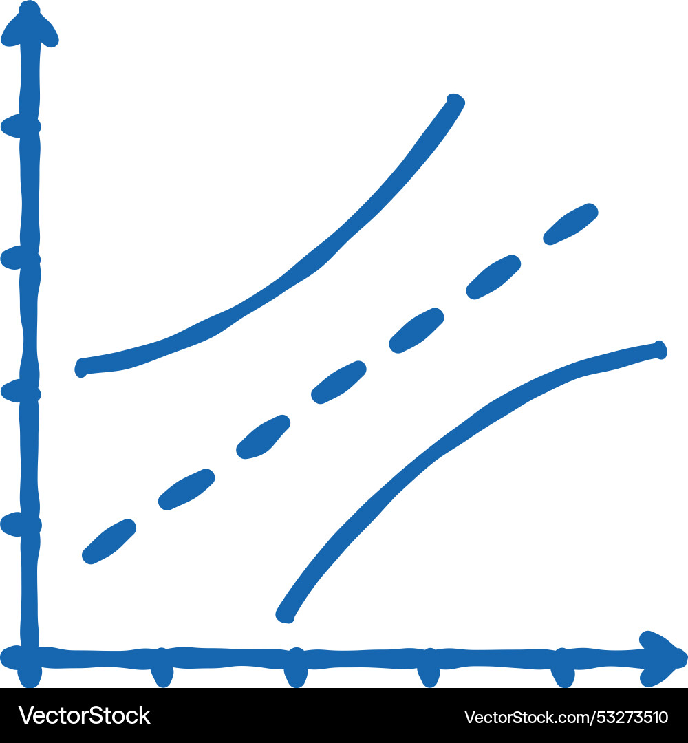 Linear regression icon doodle Royalty Free Vector Image Linear regression icon doodle Royalty Free Vector Image