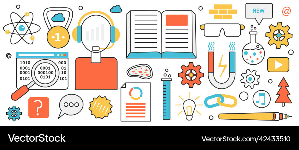 Science and education business technology Vector Image