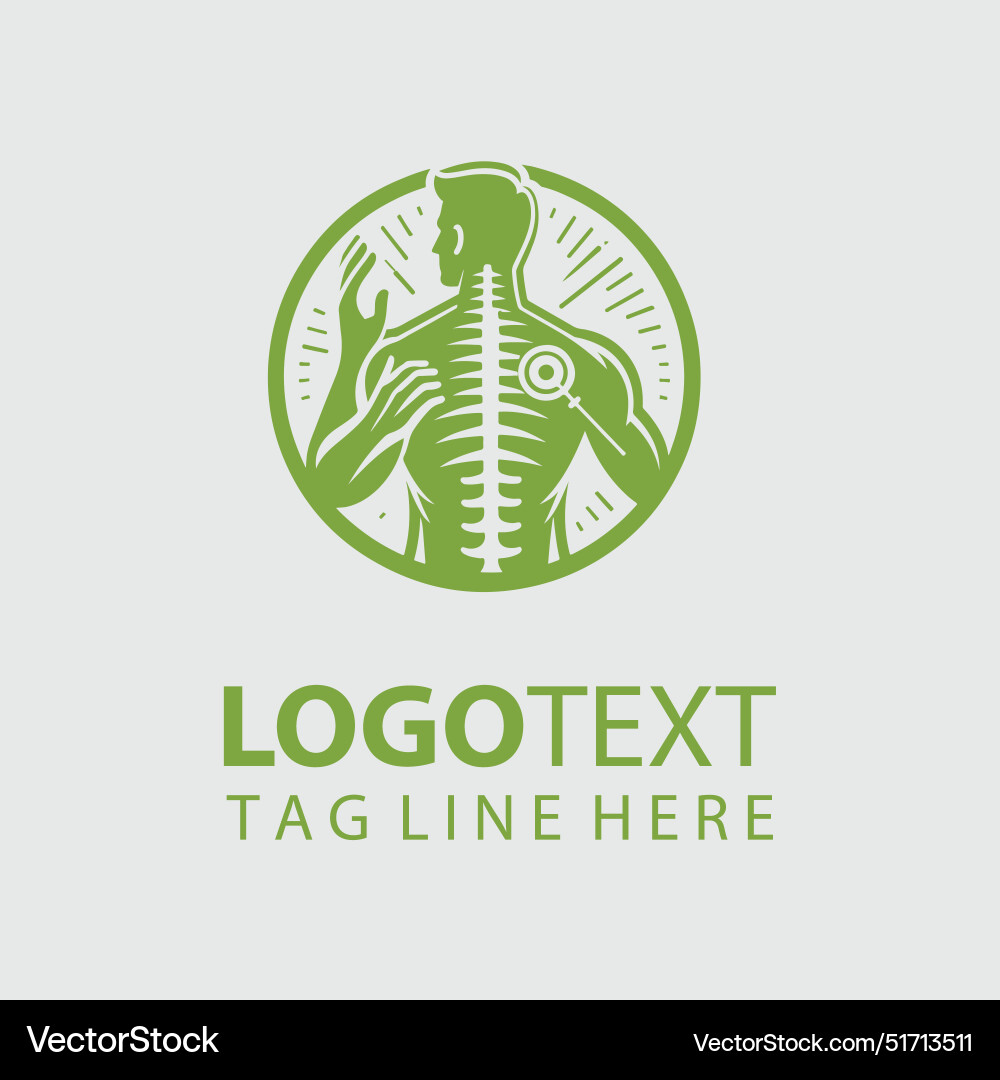 Chiropractor logo Royalty Free Vector Image - VectorStock