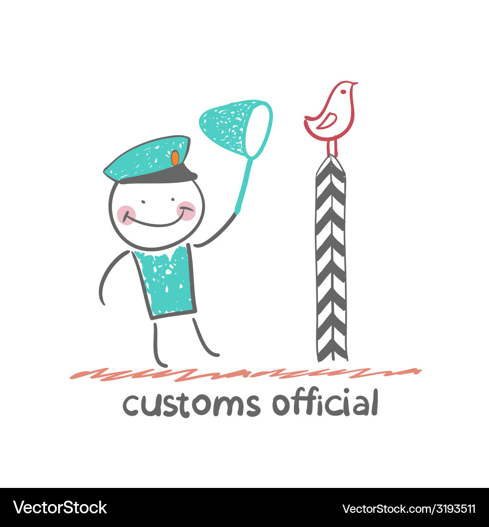 Customs officer Royalty Free Vector Image - VectorStock