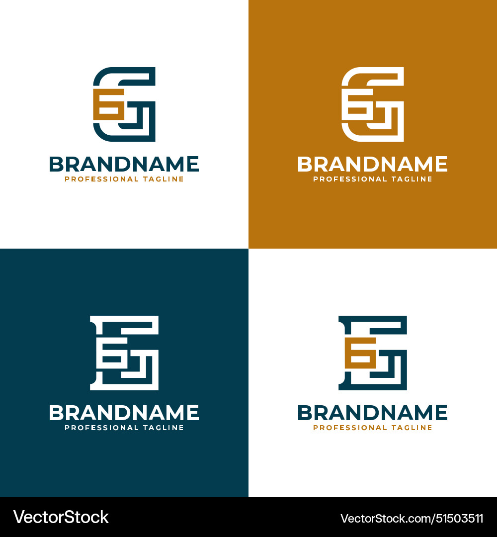 Elegant letters gg monogram logo suitable Vector Image