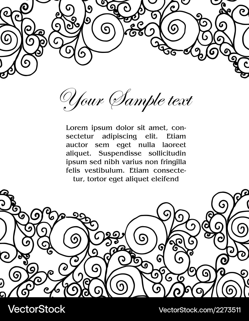 Black And White Swirl Border