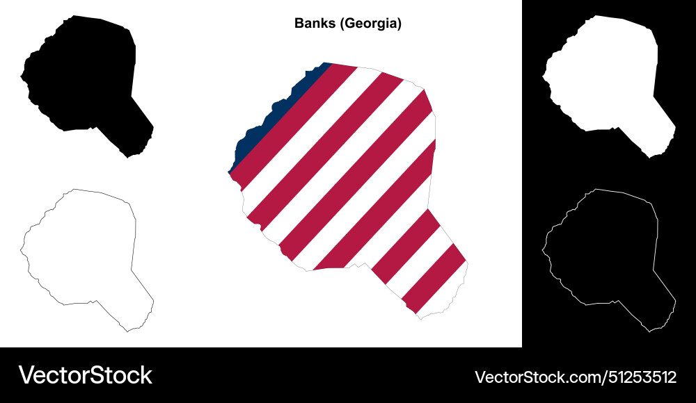 Banks outline map Royalty Free Vector Image - VectorStock