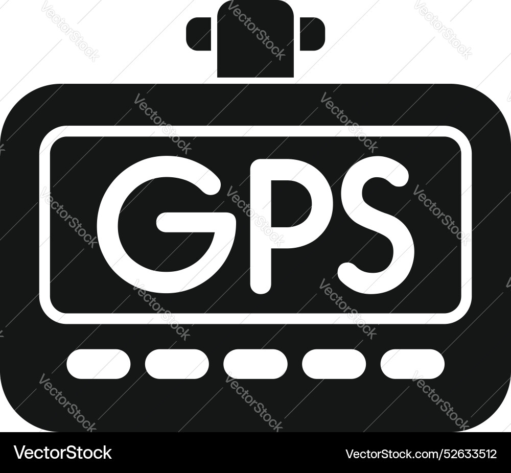 Car gps navigator device showing text icon Vector Image Car gps navigator device showing text icon Vector Image