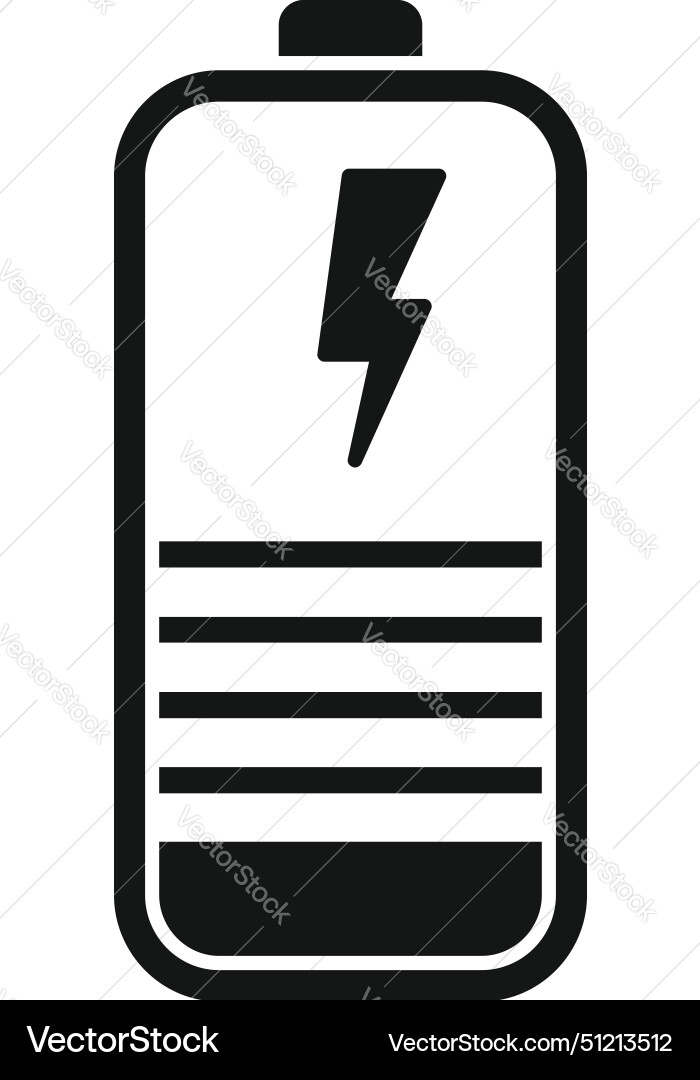 Charging battery status icon simple Royalty Free Vector