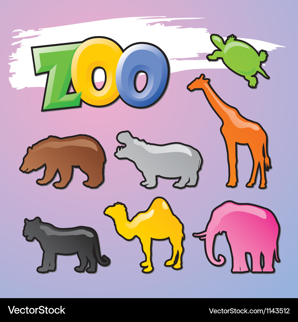 Color zoo Royalty Free Vector Image - VectorStock