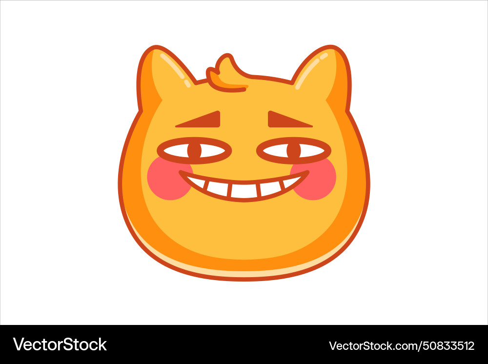 Cute animal expression sticker design Royalty Free Vector