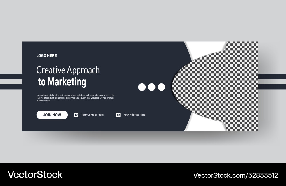 Facebook cover template social media post Vector Image