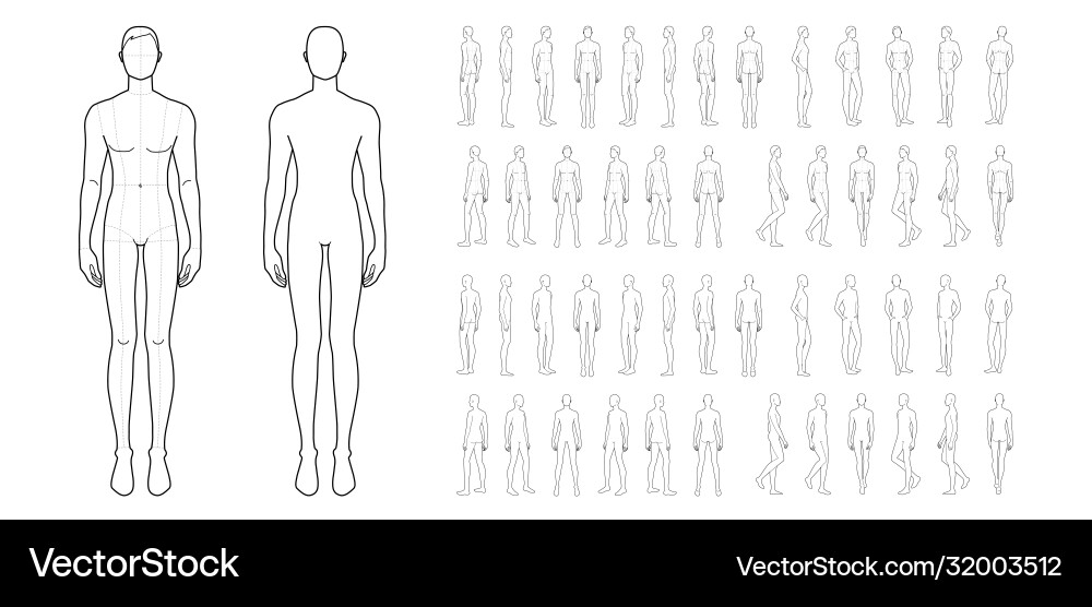 Fashion template 50 men Royalty Free Vector Image