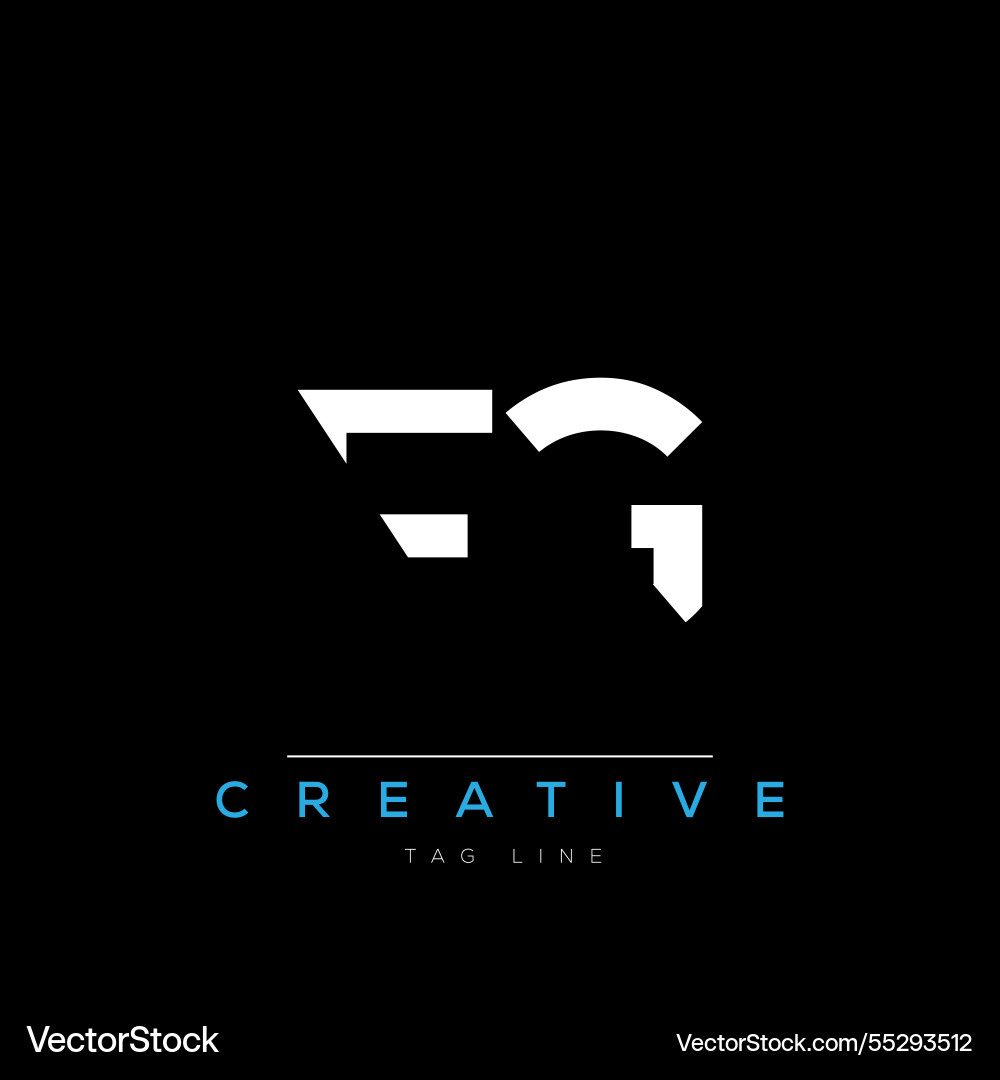 Fg creative monogram logo Royalty Free Vector Image