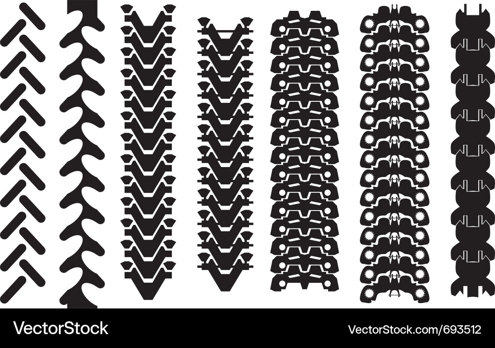 Military Tank Tracks Royalty Free Vector Image