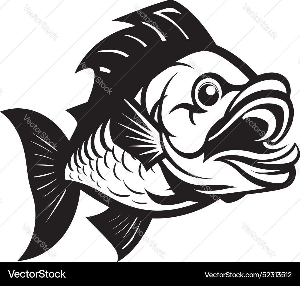 Phantom predator feared fish icon design chaos Vector Image