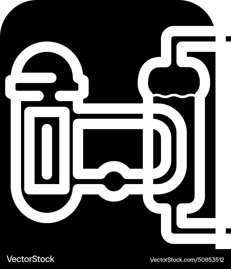 Reactor nuclear energy glyph icon Royalty Free Vector Image