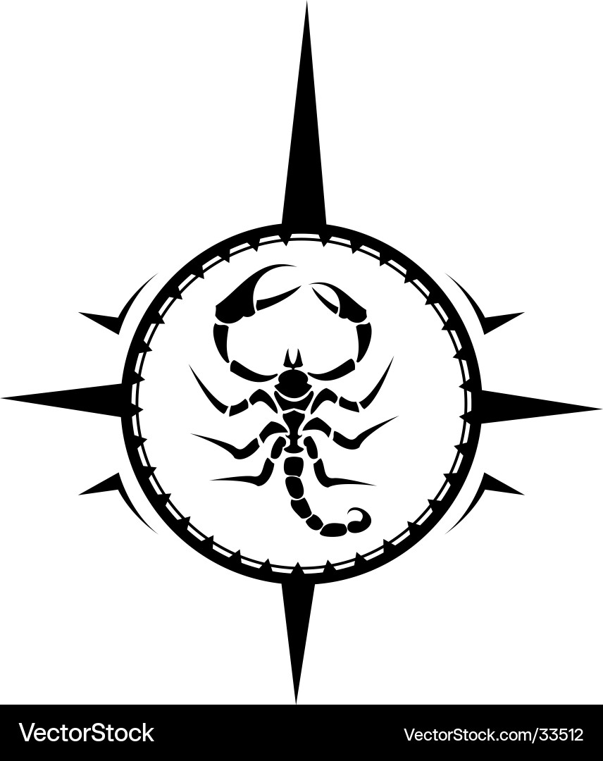 Scorpion Circle Tattoos Bold Tribal Scorpion Tattoo Design, Scorpion
