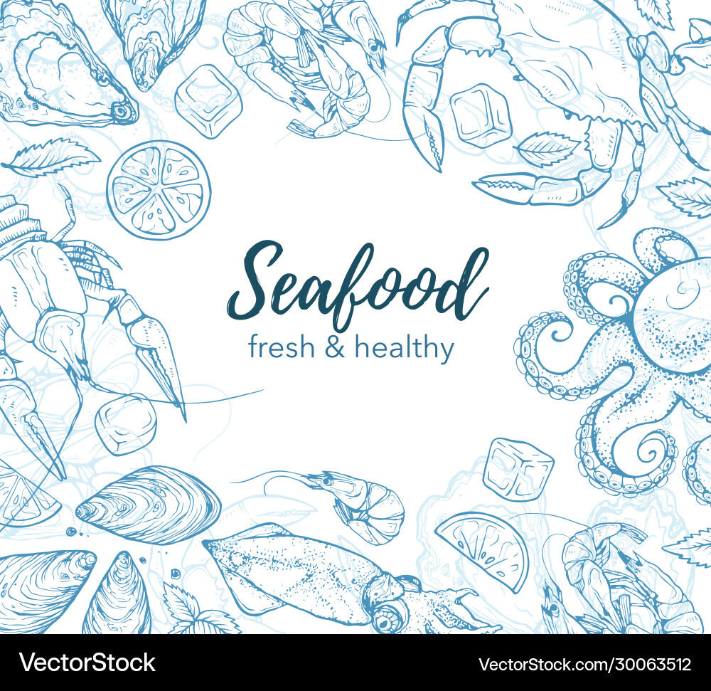 Seafood Royalty Free Vector Image - VectorStock