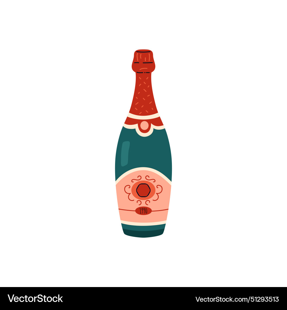 A bottle of wine Royalty Free Vector Image - VectorStock