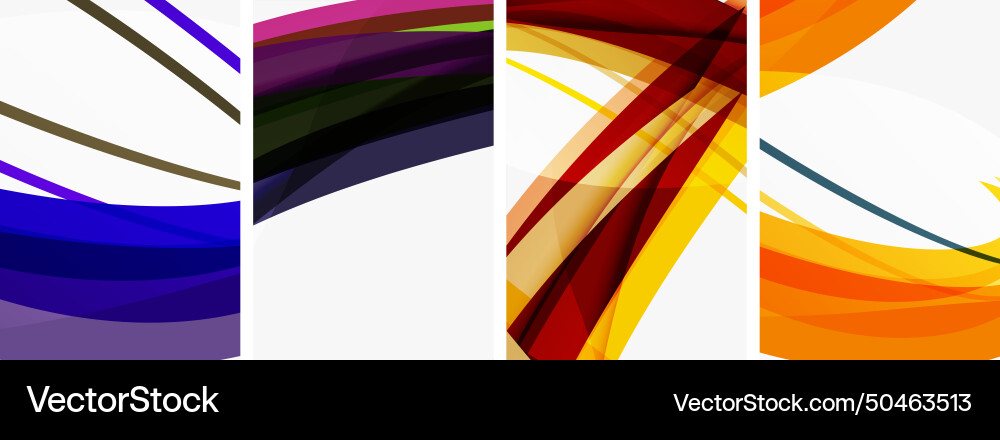 Abstract colorful wave posters for wallpaper Vector Image