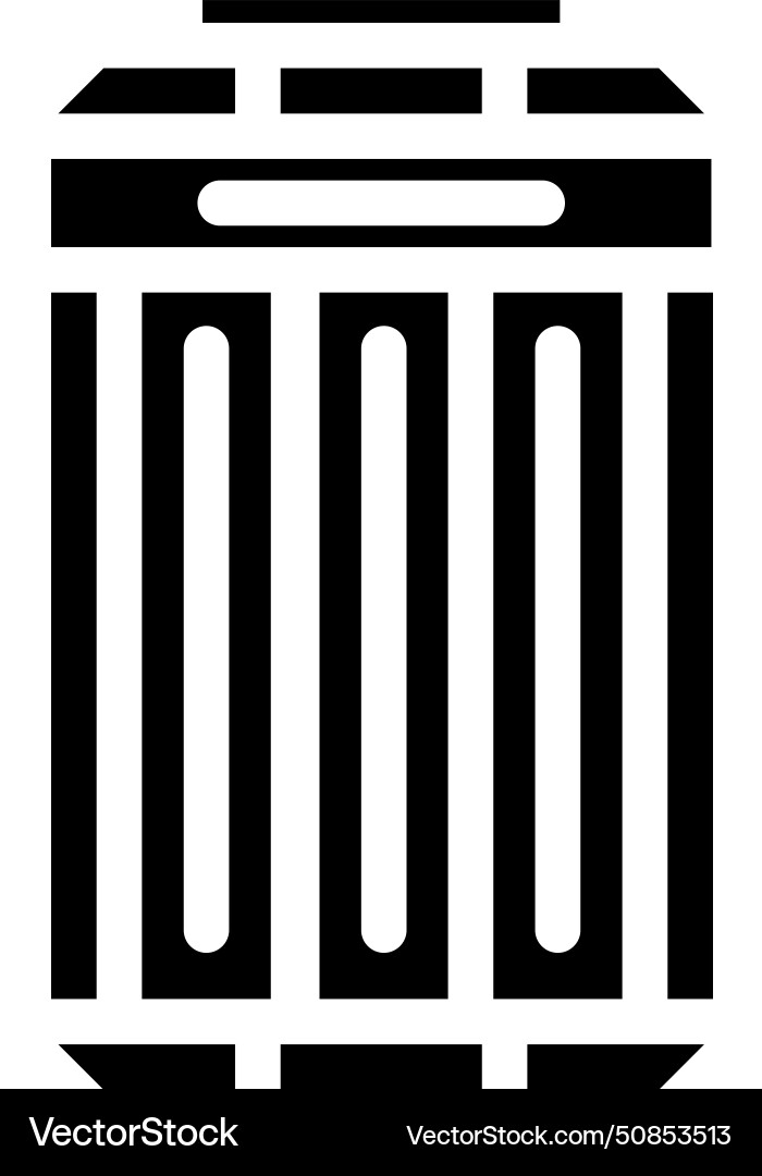 Fuel rods nuclear energy glyph icon Royalty Free Vector